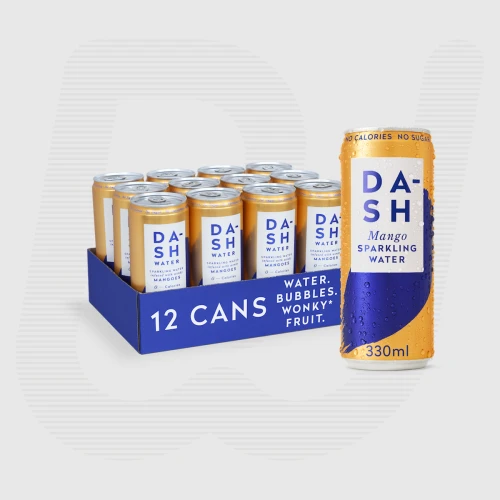 Woda Gazowana MANGO - DASH WATER x 12 puszek - - odzież rowerowa BIKEWAY